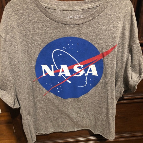 Awake | Tops | Nasa Logo Crop Top Large | Poshmark